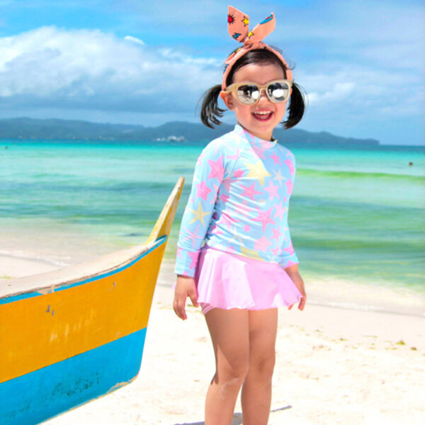 Traje De Baño Manga Larga Para Niñas Lb Chile